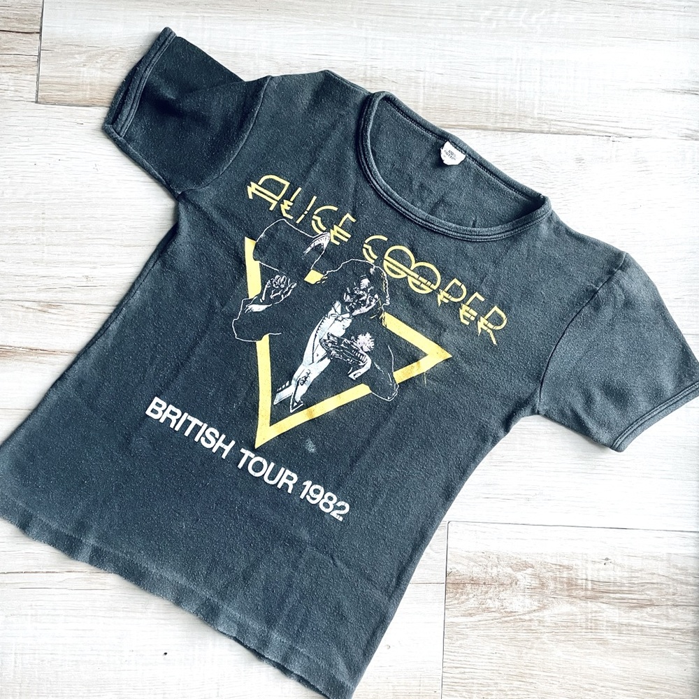 Alice Cooper British Tour 1982 T-Shirt - Gem